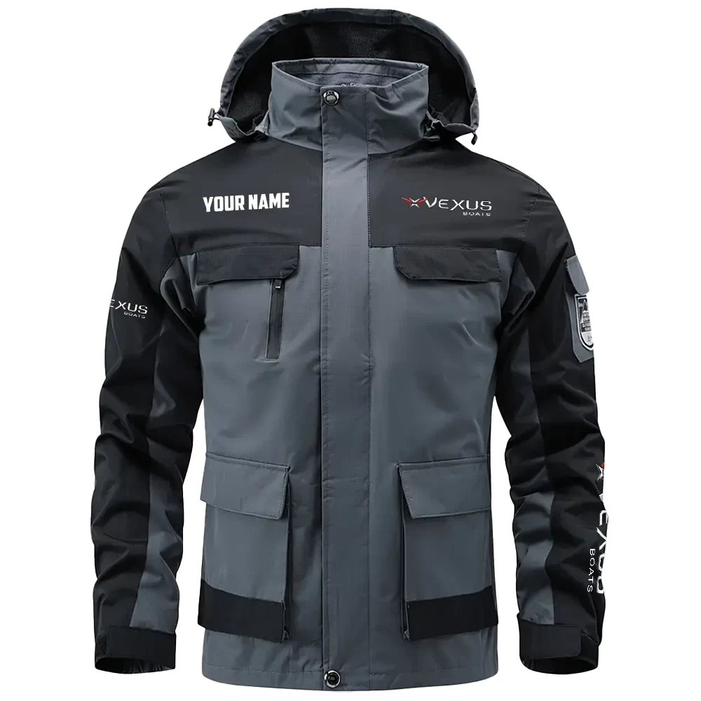 Vexus Exclusive Logo Water Resistant Outdoor Jacket Detachable Hood ...